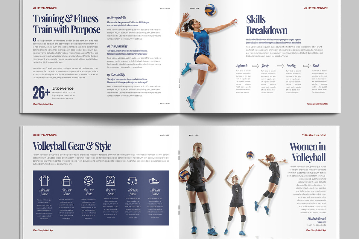 Modern Volleyball Magazine Layout
