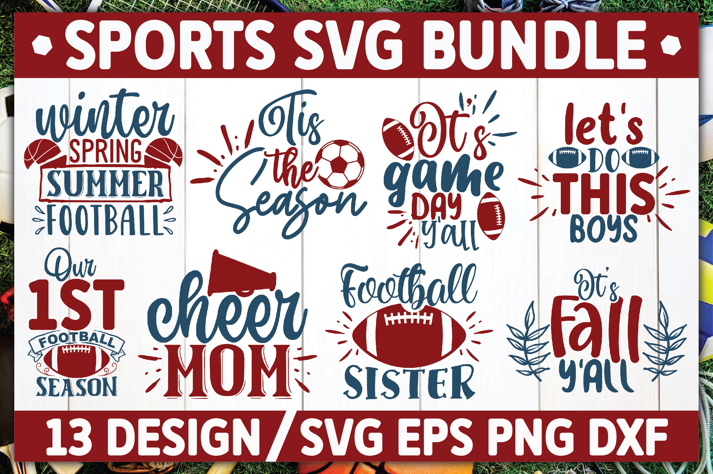 Sports SVG Bundle, a Graphic by crafthome