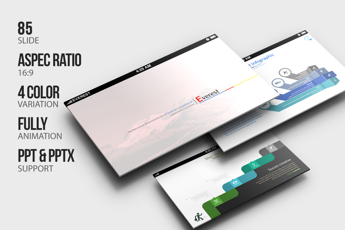 Everest Powerpoint Template, a Presentation Template by izzatunnisa