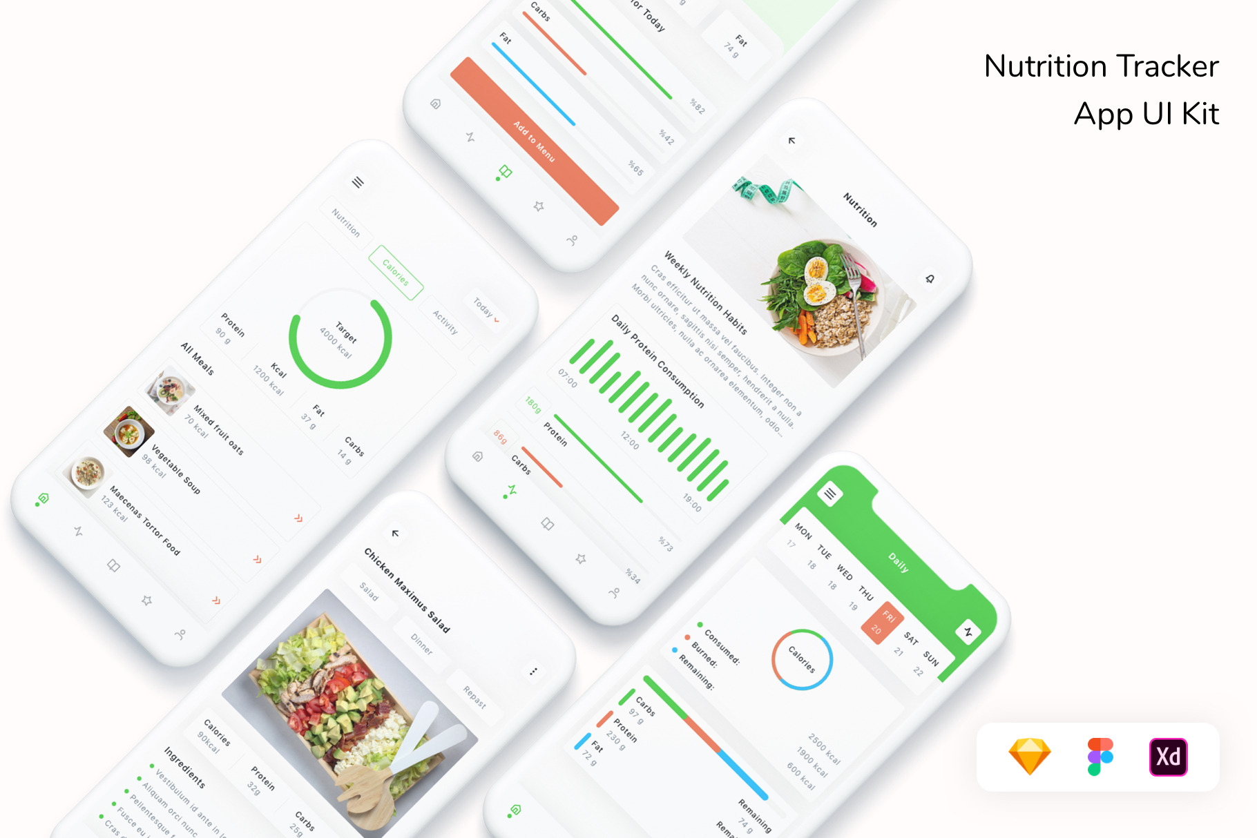 Nutrition Tracker App UI Kit, an App Template by Betush