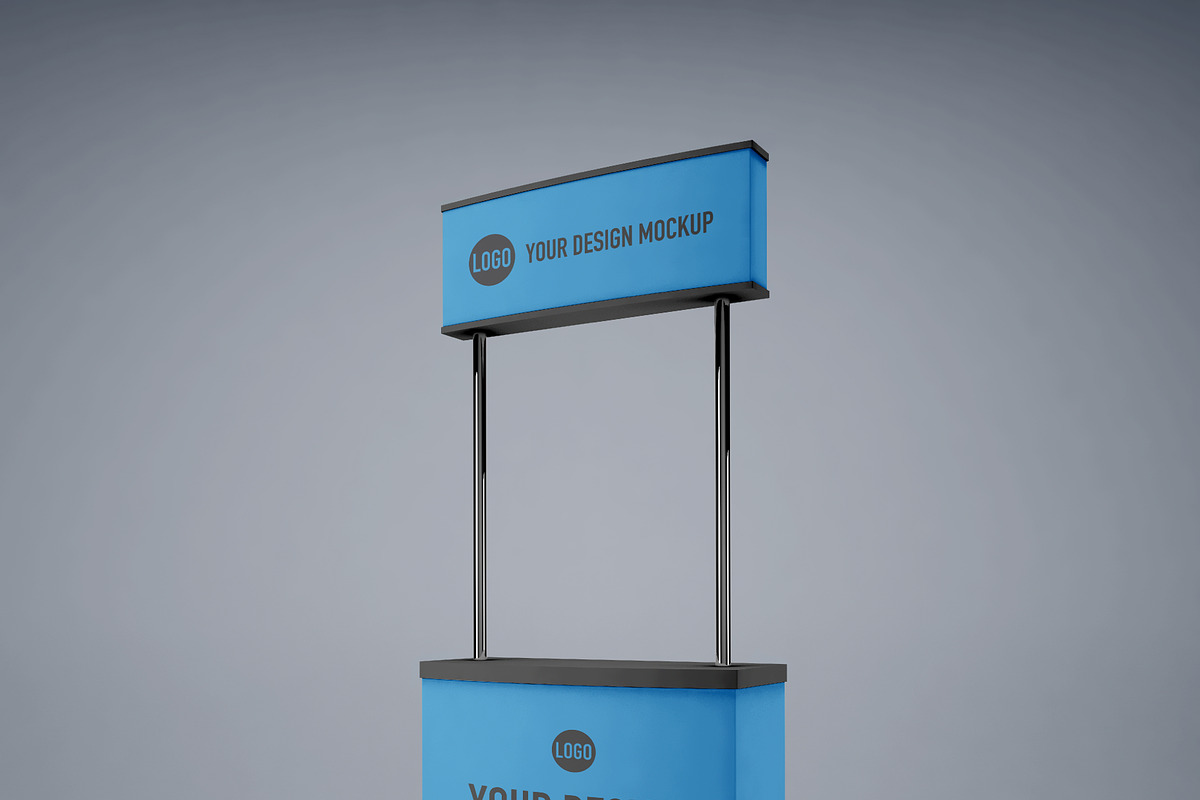 Event stand mockup, a Product Mockup by OSORIOartist