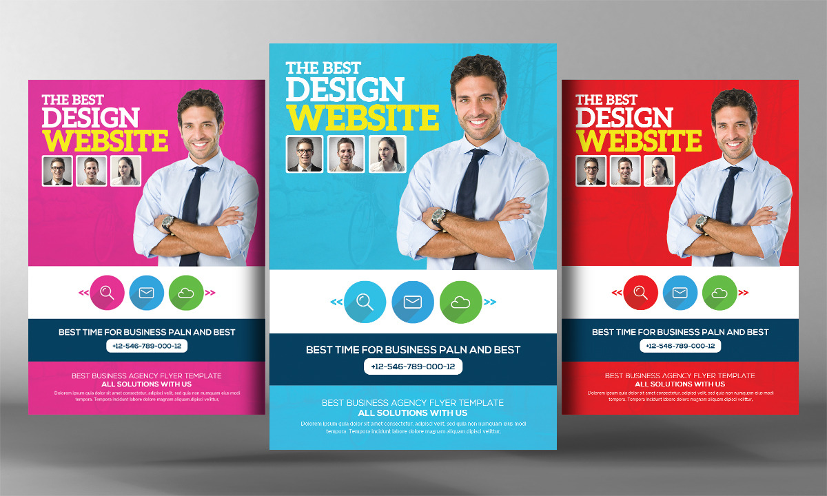 Website Design Agency Flyer, a Flyer Template by graphicforest
