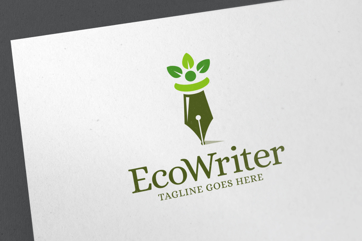 Eco Writer Logo Template, a Branding & Logo Template by emotions76