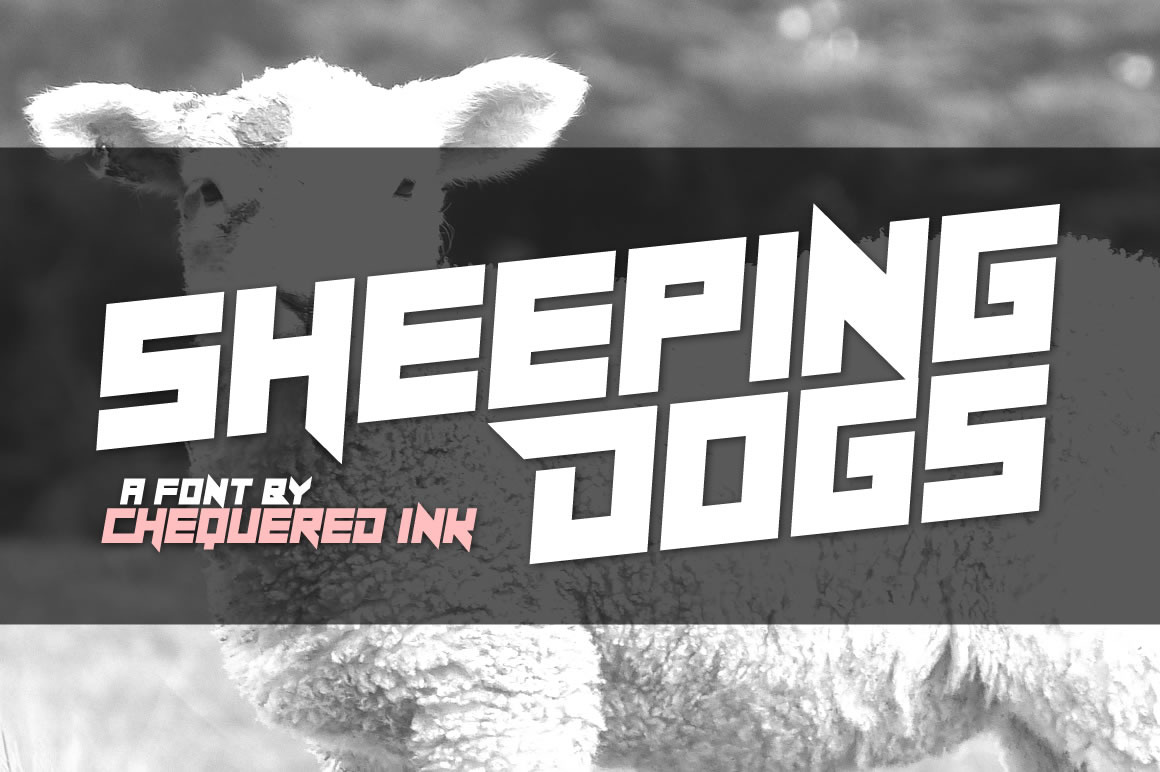 Sheeping Dogs Font, a Sans Serif Font by Chequered Ink