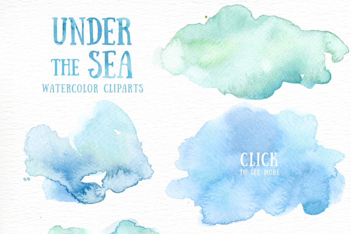 Under the Sea Watercolor Cliparts, an Animal Illustration by everysunsun
