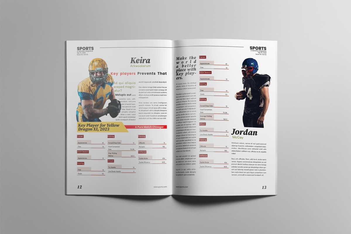 The Best Sports Magazine, a Magazine Template by Swayang