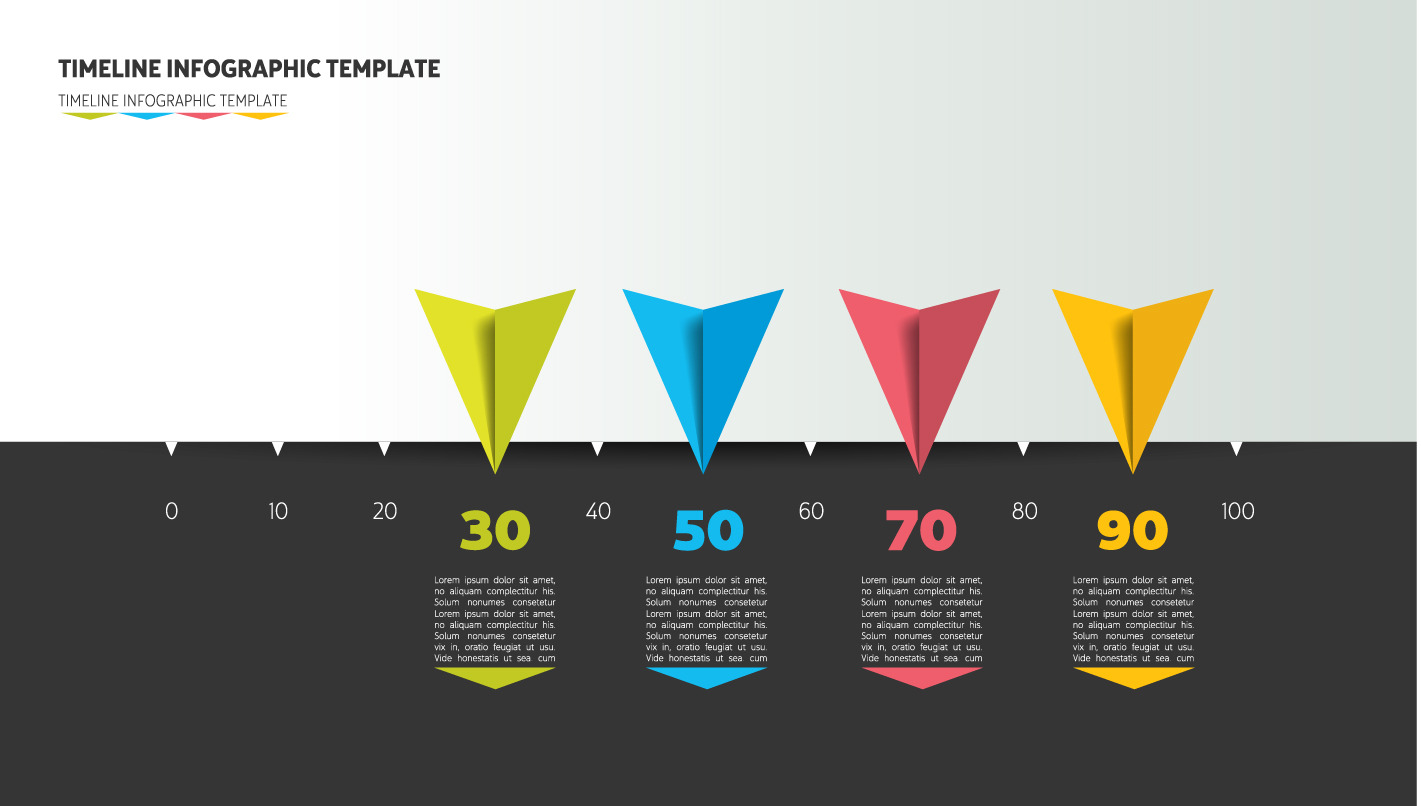 Timeline arrow template layout., a Presentation Template by VectorAN