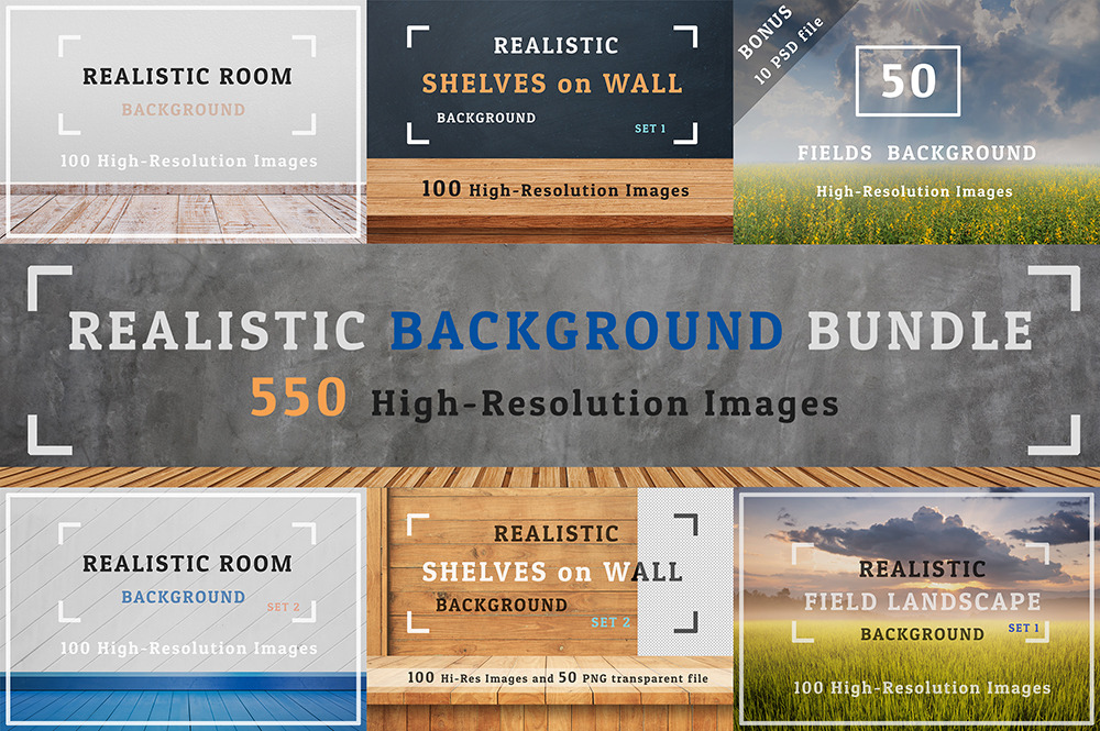 Realistic Background Bundle, a Texture Graphic by FWStudio