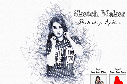 Realistic Pencil Sketch Photoshop | Actions ~ Creative Market
