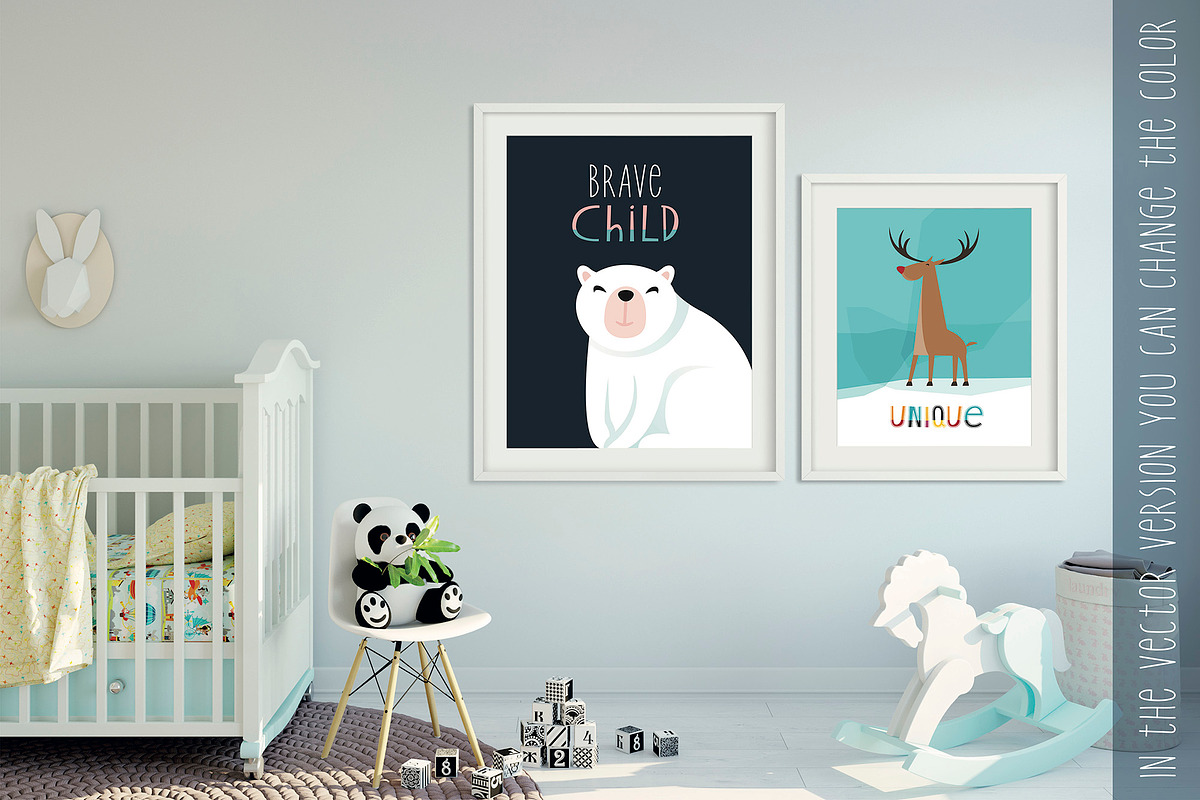 Cute Animals Vector World Map, an Animal Illustration by Pingebat