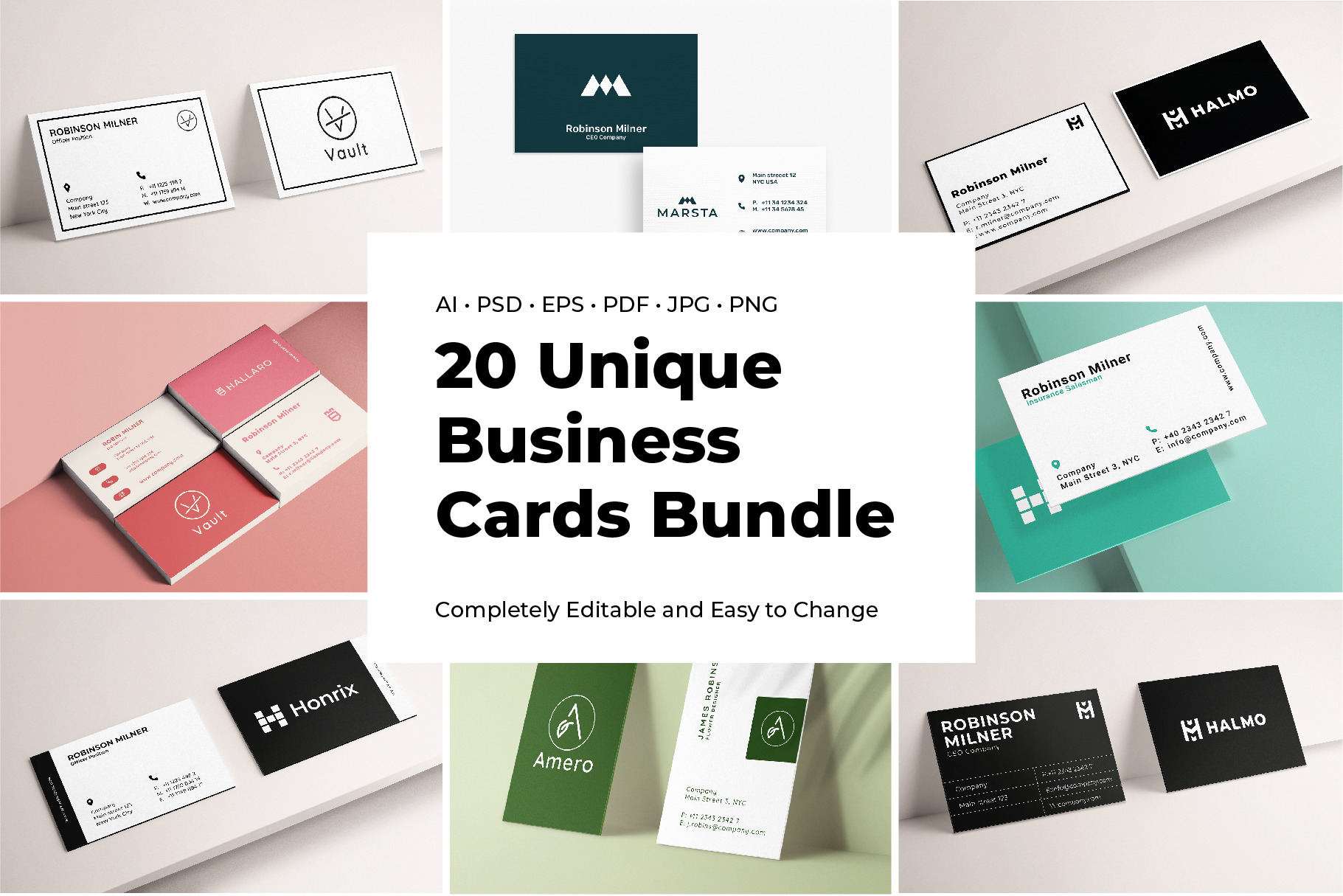Business Card Bundle 20 Designs