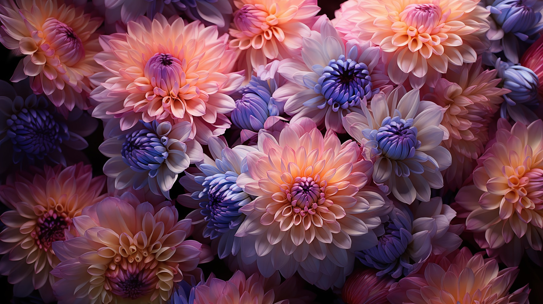 Spider Mum flower pattern background, a Nature Photo by Textures ...