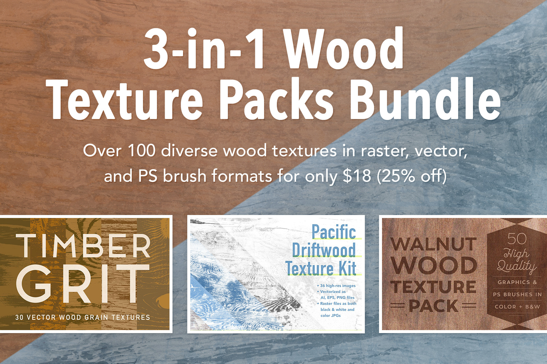 3-in-1 Wood Texture Packs Bundle, a Texture Graphic by Satchel & Sage