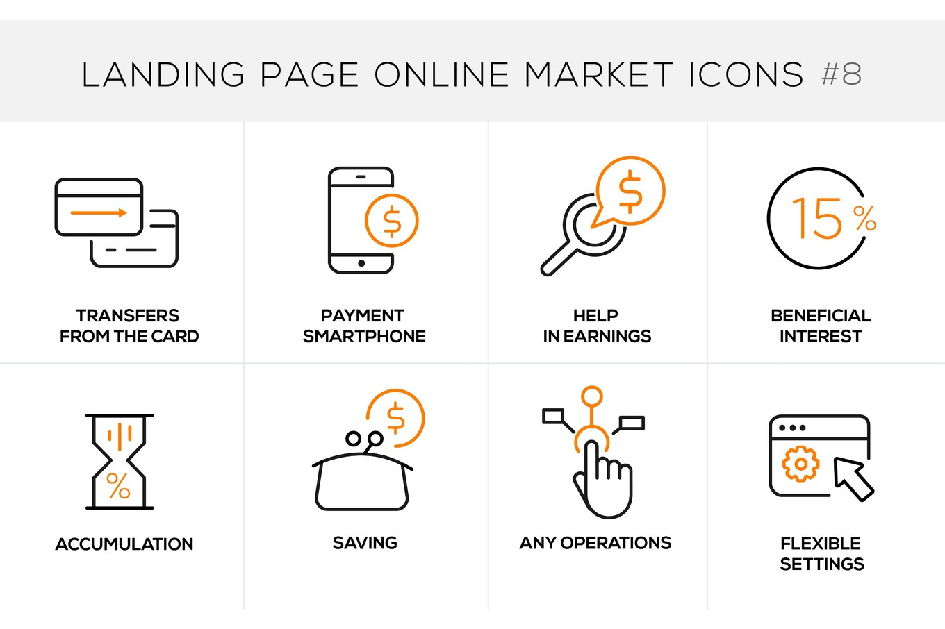 Flat line design concept icons for online shopping, website banner and ...