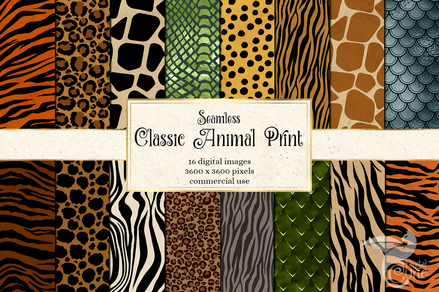 Classic Animal Print Digital Paper, a Pattern Graphic by Digital Curio