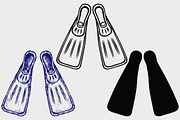 Two flippers SVG, an Outline Icon by LineworkStock