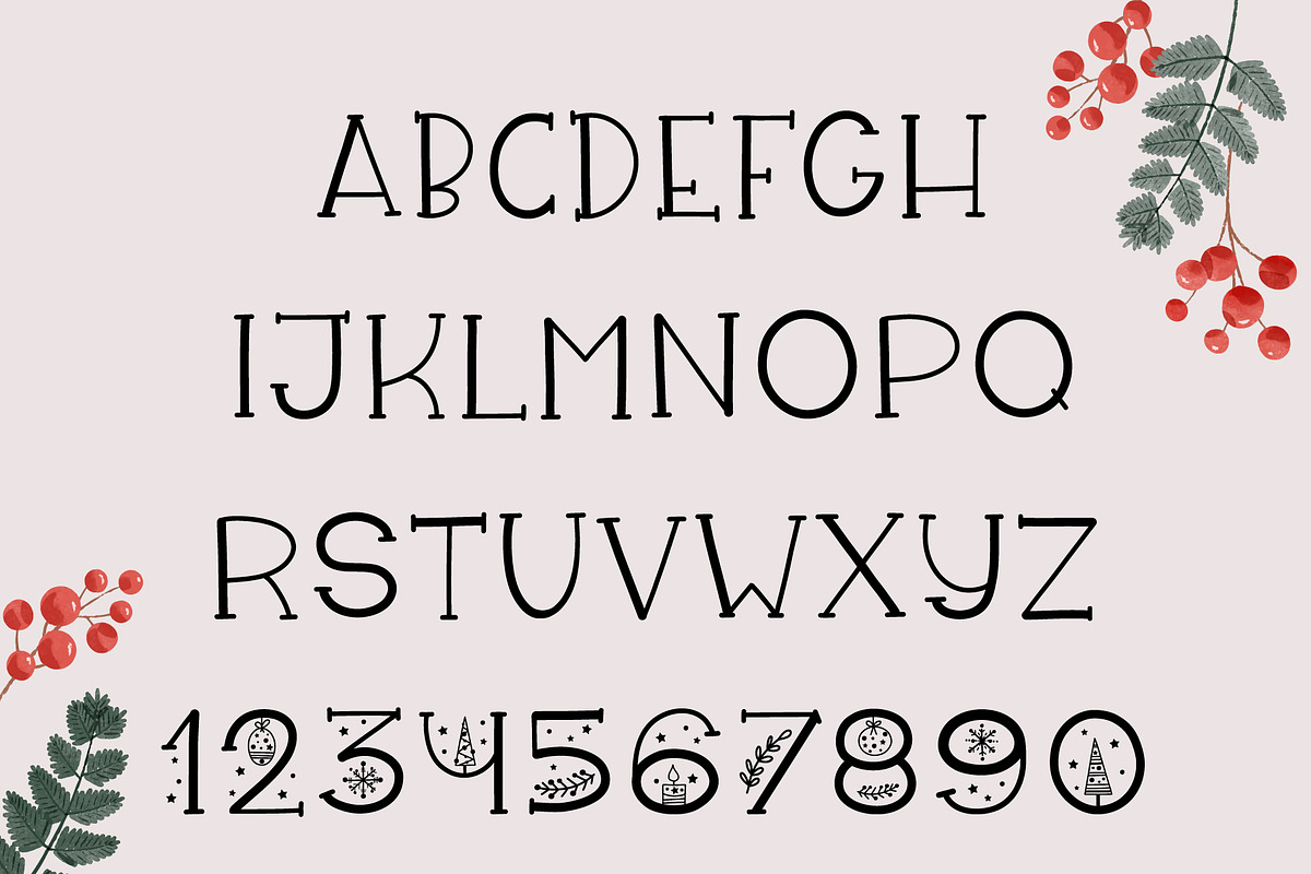 Christmas Bliss. Display Font, a Serif Font by DearLetters