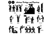 Stick Figure Action Verbs Alphabet R, a Person Illustration by Leremy ...