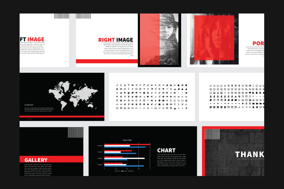 Black Modern Layout Powerpoint, a Presentation Template by Dirtytemp Studio