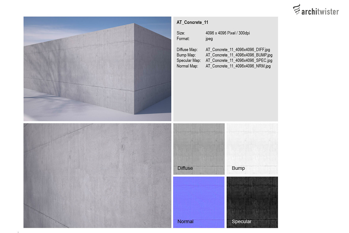 25 Seamless Concrete Textures, a Texture Graphic by architwister