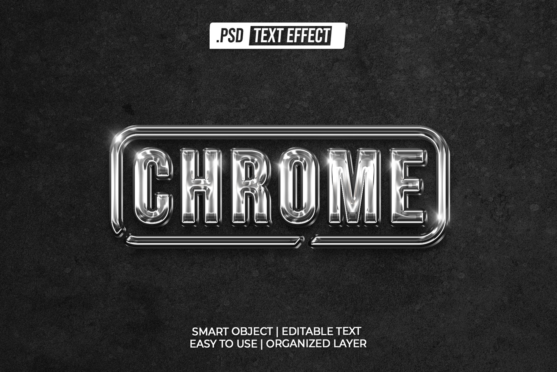 3D Chrome Text Effect, a Brushes & More by Pixie Creative