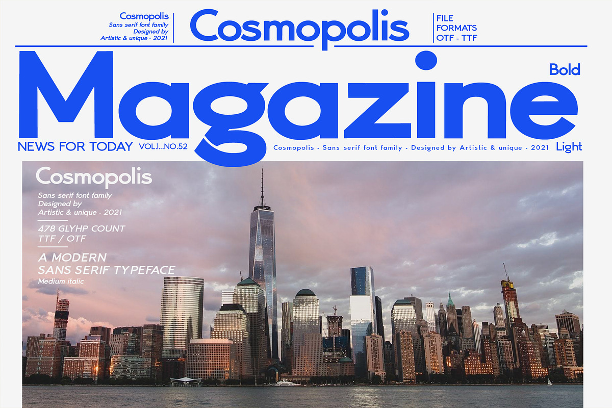 Cosmopolis - Sans serif font family