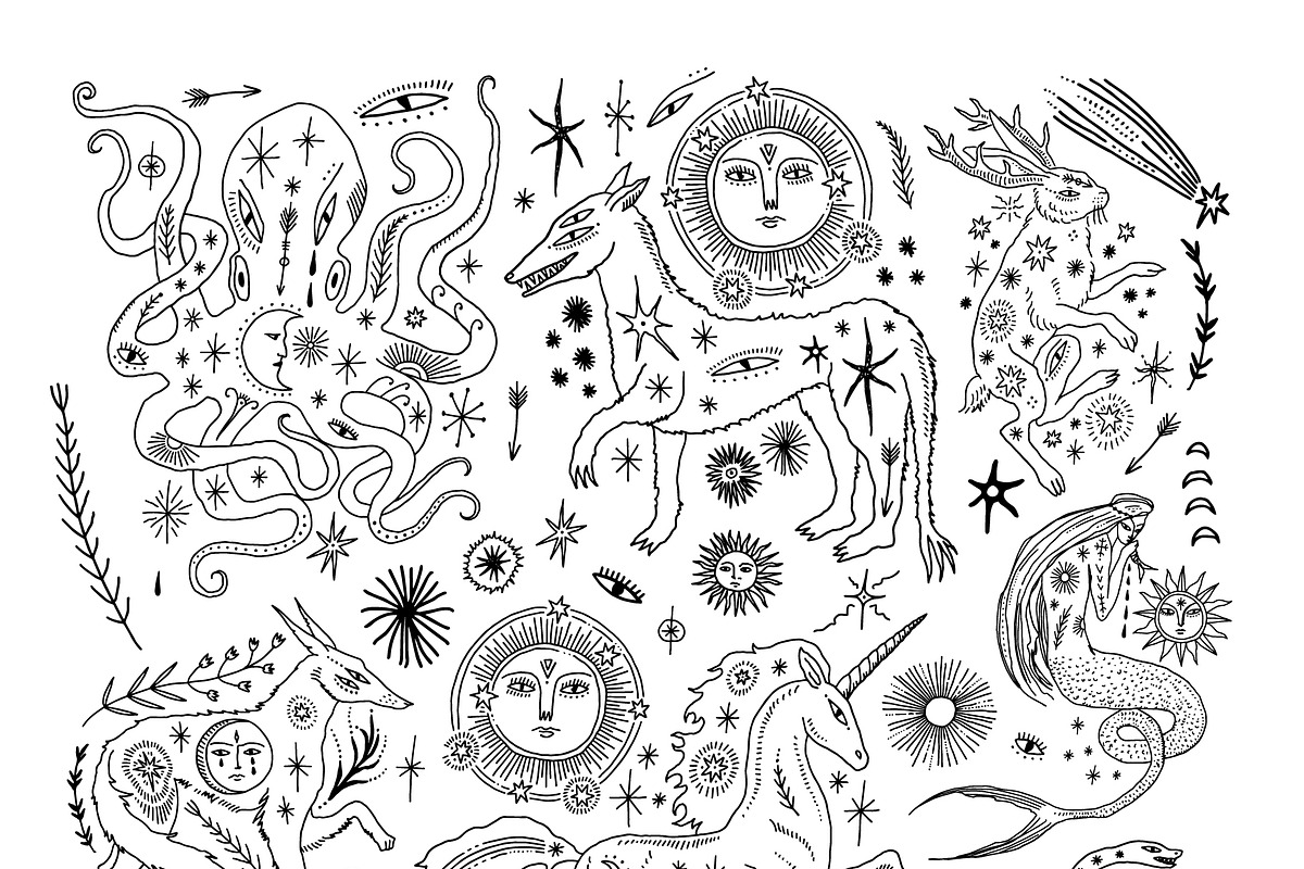 Cryptids Bundle, an Object Graphic by Annie Konst