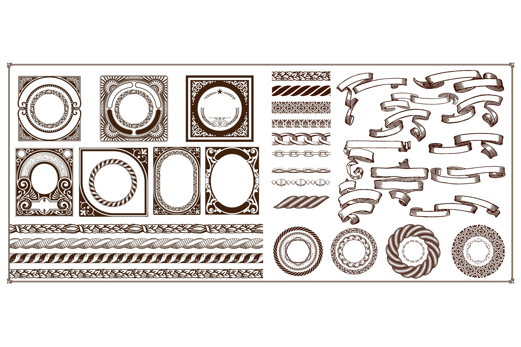 Mega creation kit, borders, banners, a Decorative Illustration by ...