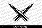 Crossed bullets cartridges SVG, an Object Illustration by Vectorhight