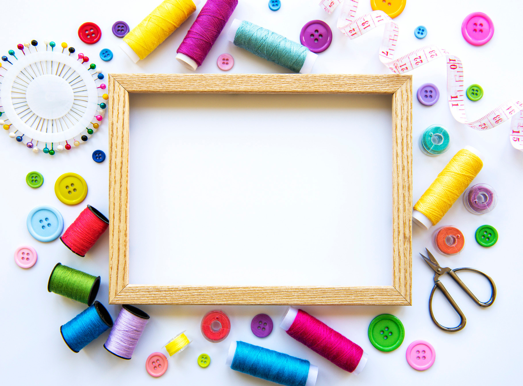 Frame and sewing accessories, an Industrial Photo by Olena Rudo