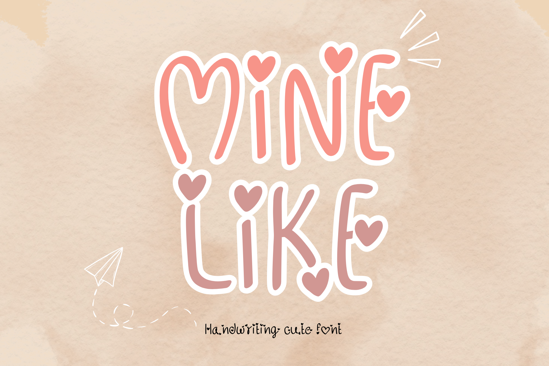 Mine like font, a Handwritten Font by JJuta