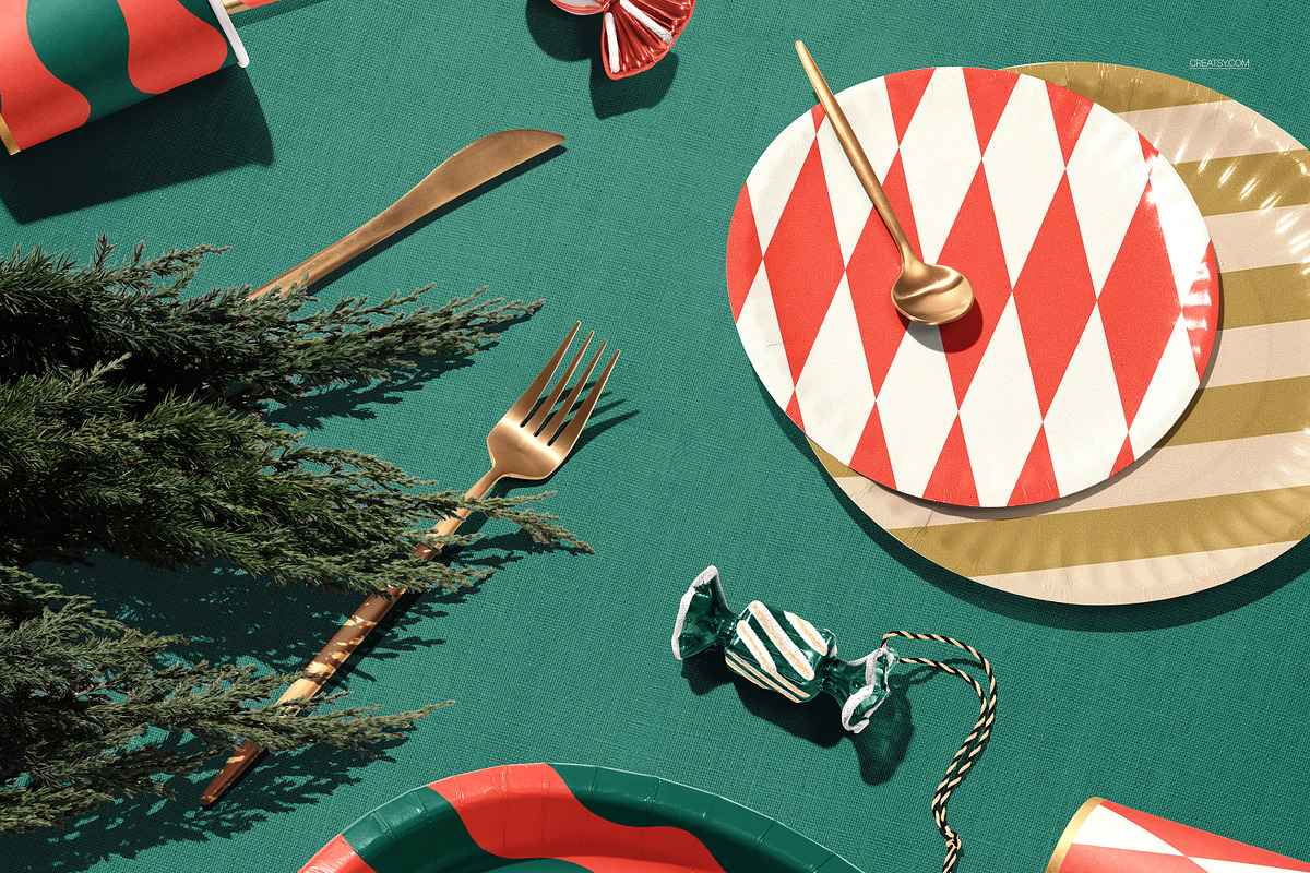 Christmas Decor & Wrapping Mockup, a Packaging Mockup by creatsy5
