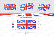 How to draw Union Jack, an Object Graphic by iconstock