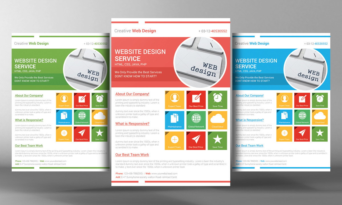 Website Design Services Flyer, a Flyer Template by graphicforest