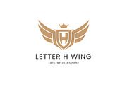 Letter H Wing Logo Template, a Branding & Logo Template by Evloxx Studio