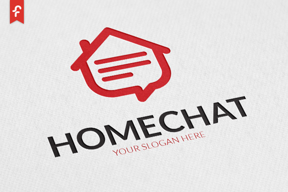 Home Chat Logo, a Branding & Logo Template by ft.studio