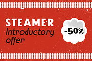 Steamer Font Family -50 %, a Sans Serif Font by Erik Bertell Fonts