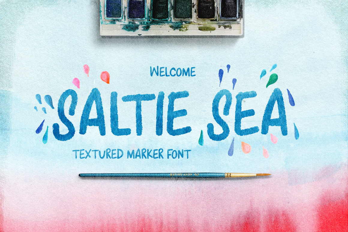 Saltie Sea Digital Font, a Sans Serif Font by Creativeqube Design ...