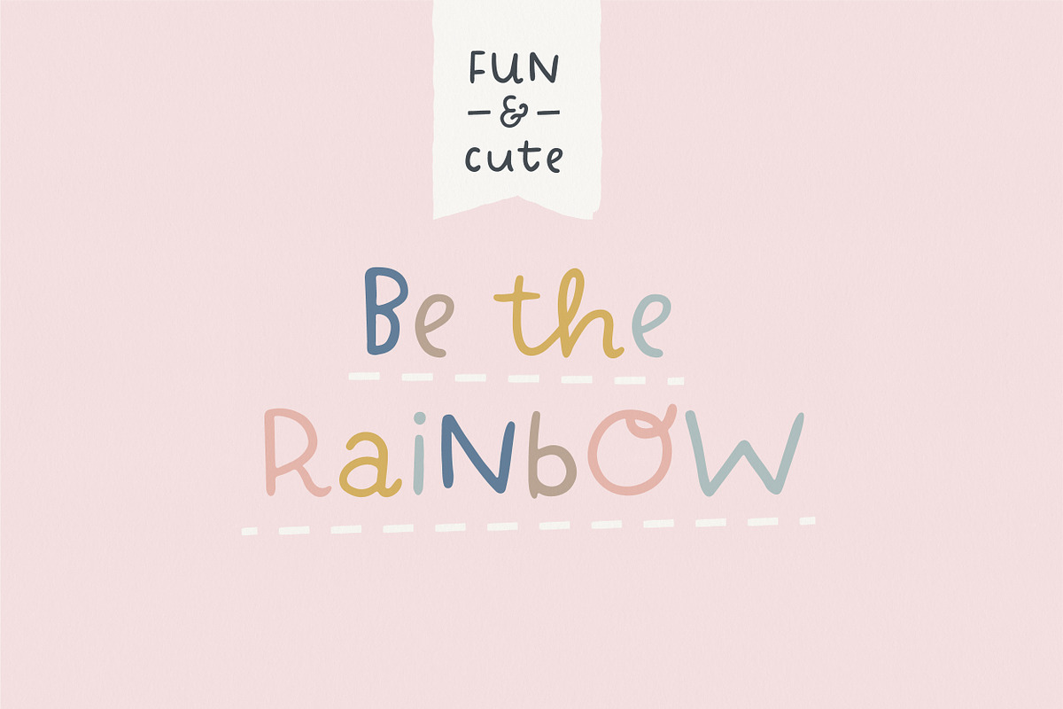 Rainbows | fun handwritten font, a Script Font by Point and Poem