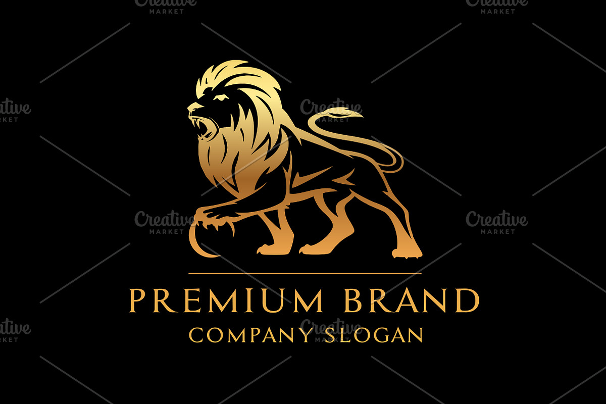 Premium Lion Logo & Mock-Up - Vector, a Branding & Logo Template by ...