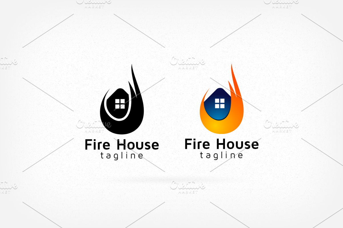 Fire House Logo, a Branding & Logo Template by NasirGrfx