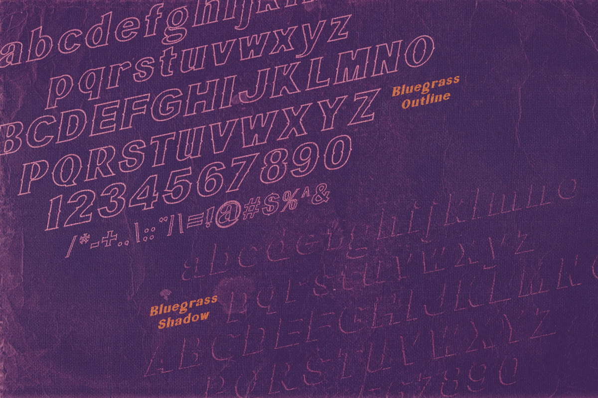 Bluegrass Font, a Font by Cruzine