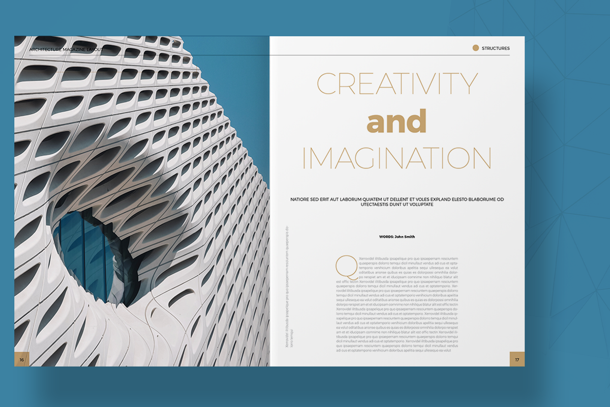 Architecture Magazine Layout, a Magazine Template by Boris Cupac