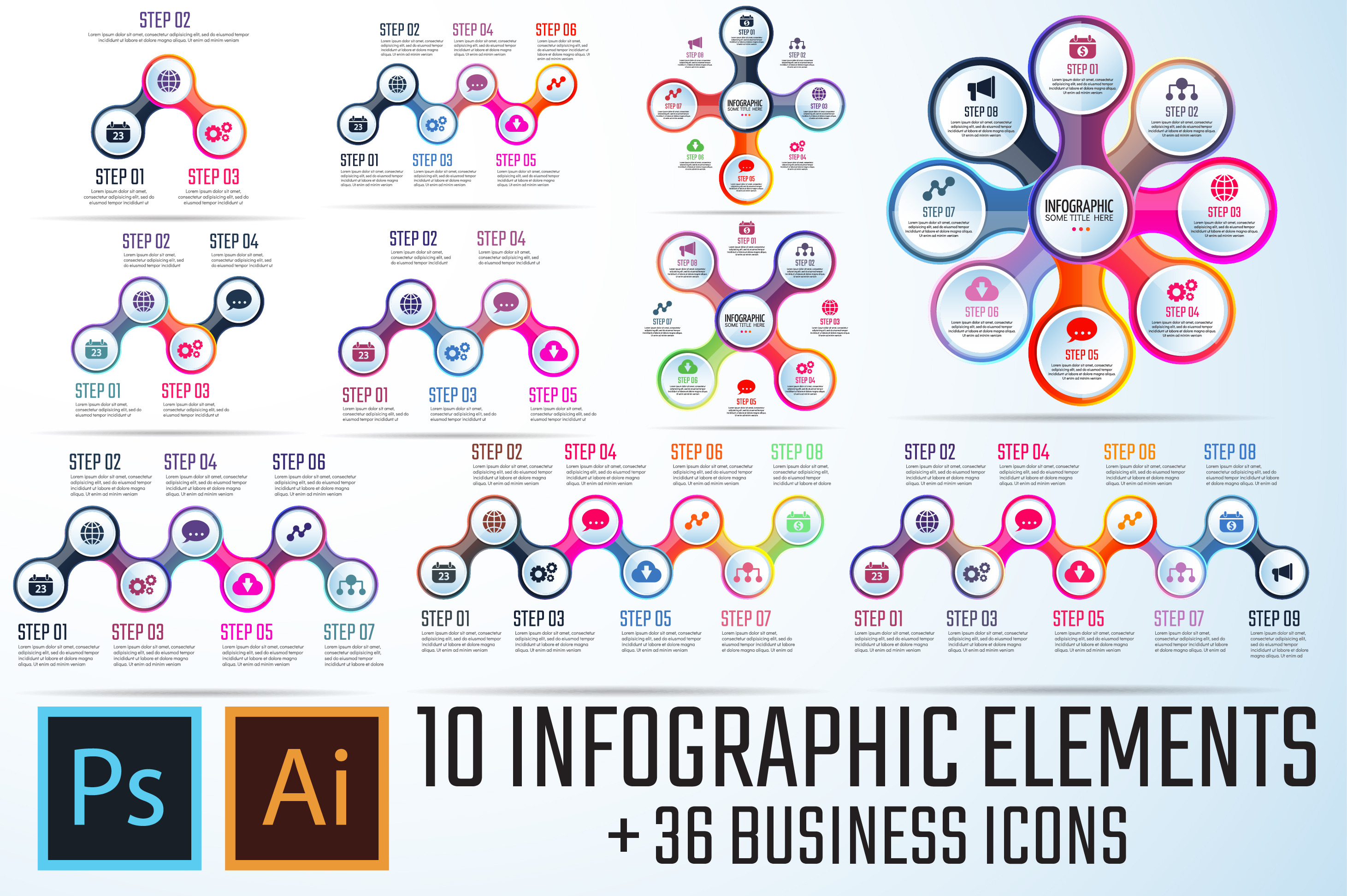 Infographics Template Vol.10, a Work Illustration by Toonsteb