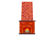 Winter interior bonfire., an Object Graphic by ModVector