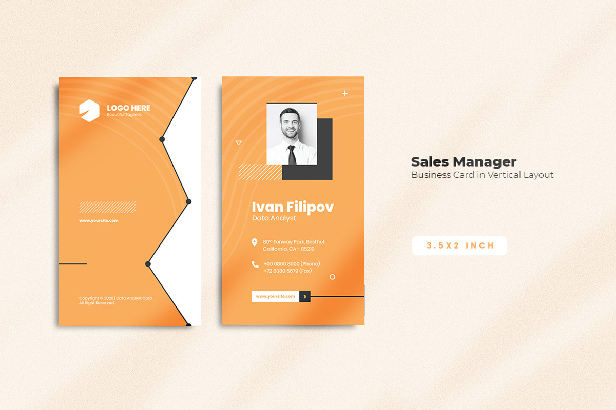 Data Analyst Business Card, a Business Card Template by Rahardi Creative