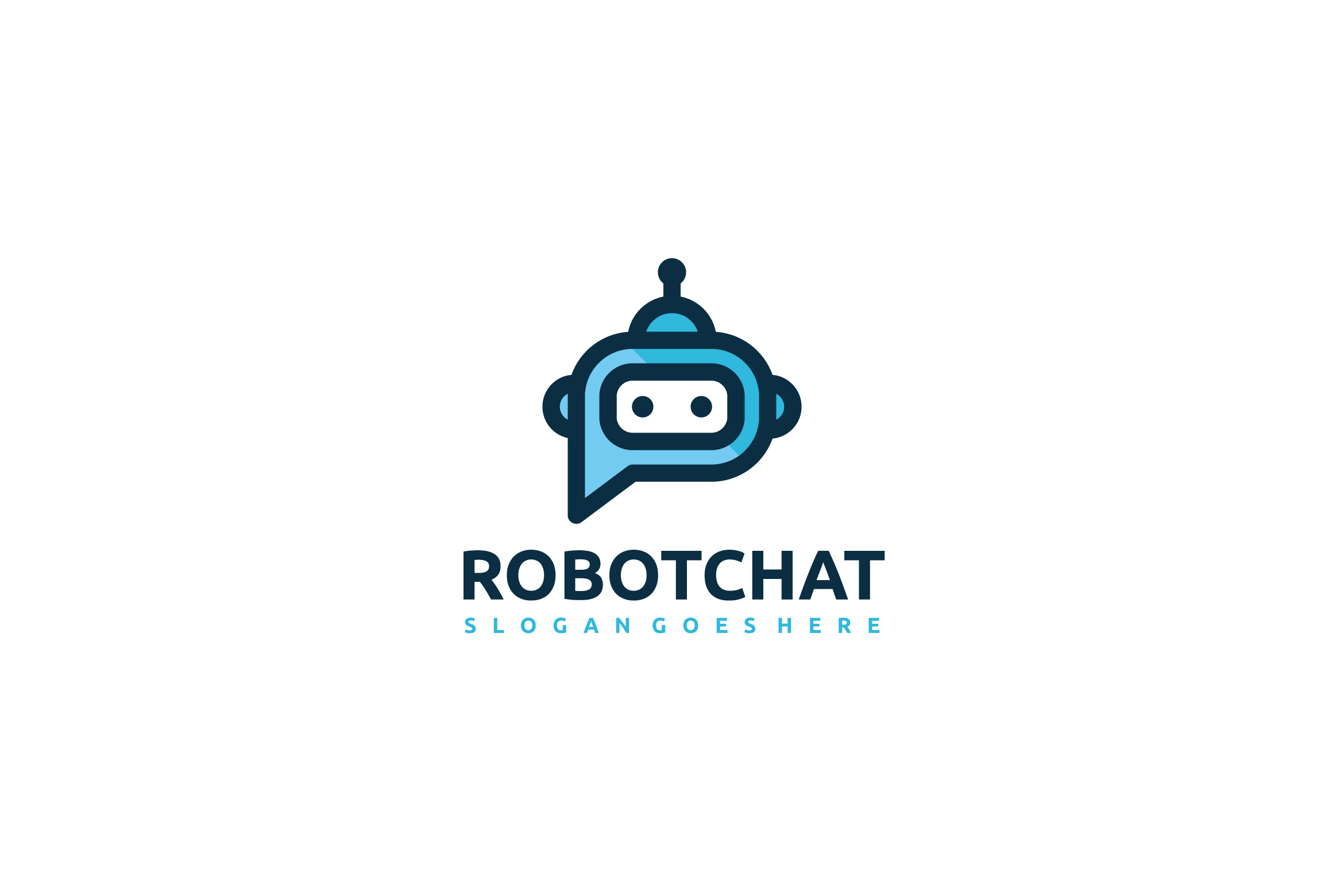 Robot Chat Logo, a Branding & Logo Template by 3ab2ou