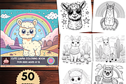 Llama Coloring Book for Kids