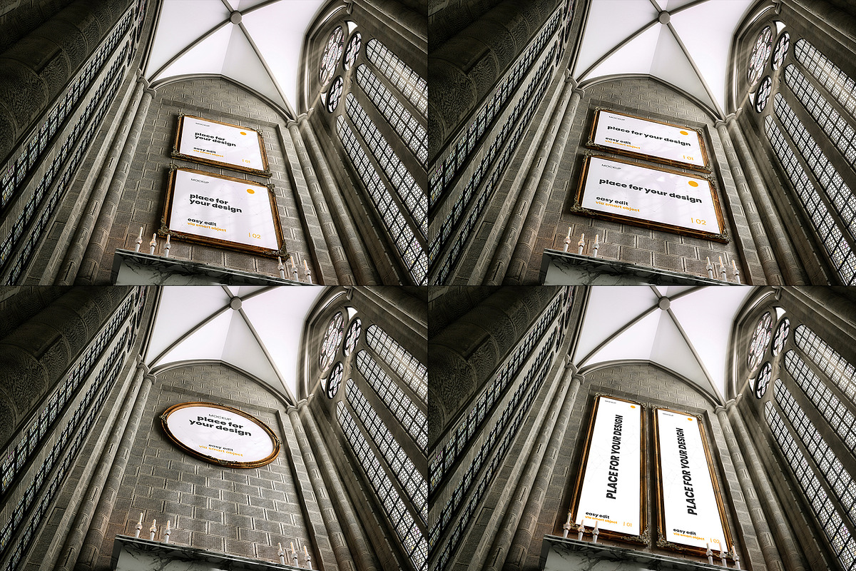 Church Scenes Frame Mockups, a Product Mockup by Luuqas Design ...