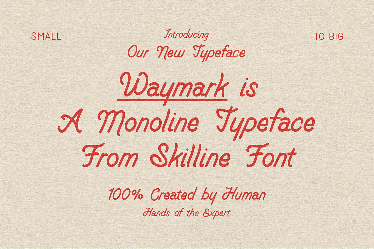 Waymark - Monoline Font